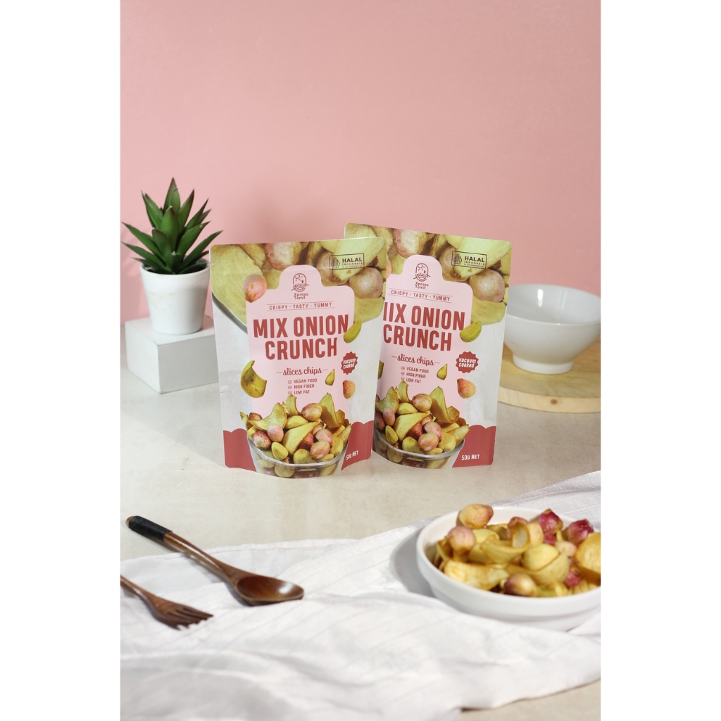 Jual KERIPIK MIX ONION BAWANG PUTIH, BAWANG MERAH, BOMBAY CRUNCH NETTO ...