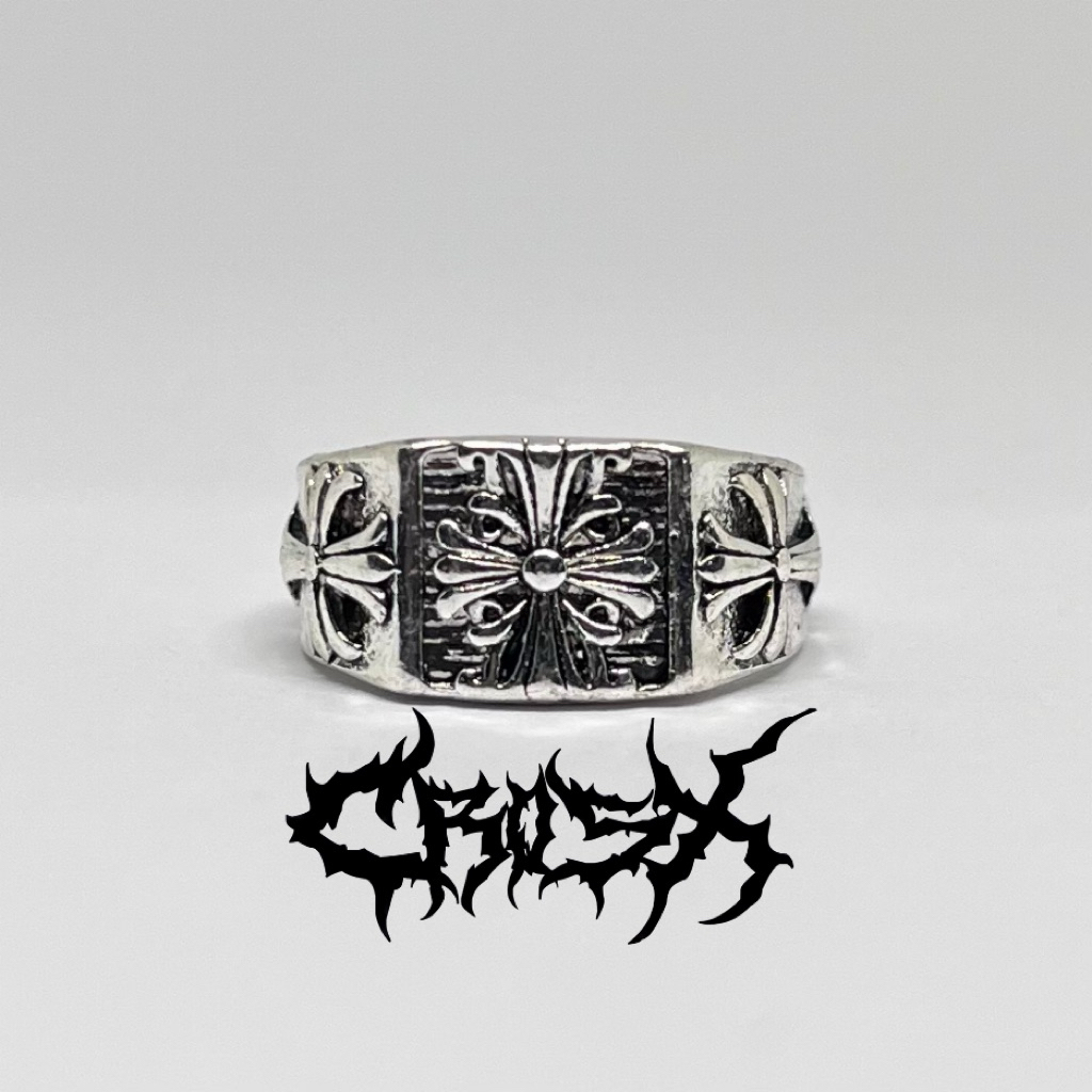 Jual SKI CH RING / CINCIN TENGKORAK CINCIN HITAM SILVER / CROSS RING ...