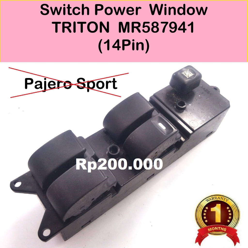 Jual Switch Saklar tombol MASTER POWER WINDOW PUSAT TRITON MR587941 ...