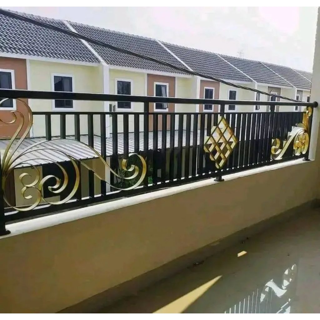 Jual CUSTOM Relling tangga besi balkon besi minimalis | Shopee Indonesia