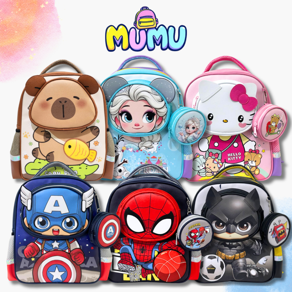 Jual MUMU | Tas Ransel Anak Sekolah PREMIUM – Spiderman, Batman ...