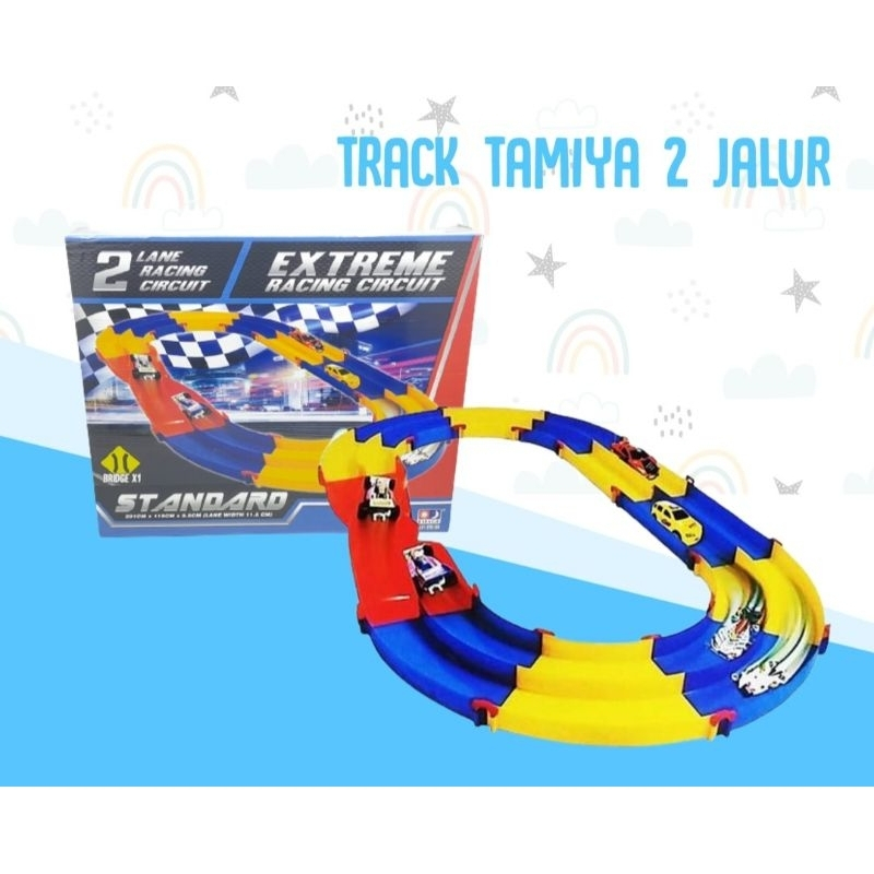 Jual Track Tamiya 2 Jalur 4WD Gran Prix Deluxe course Family Racing Set ...