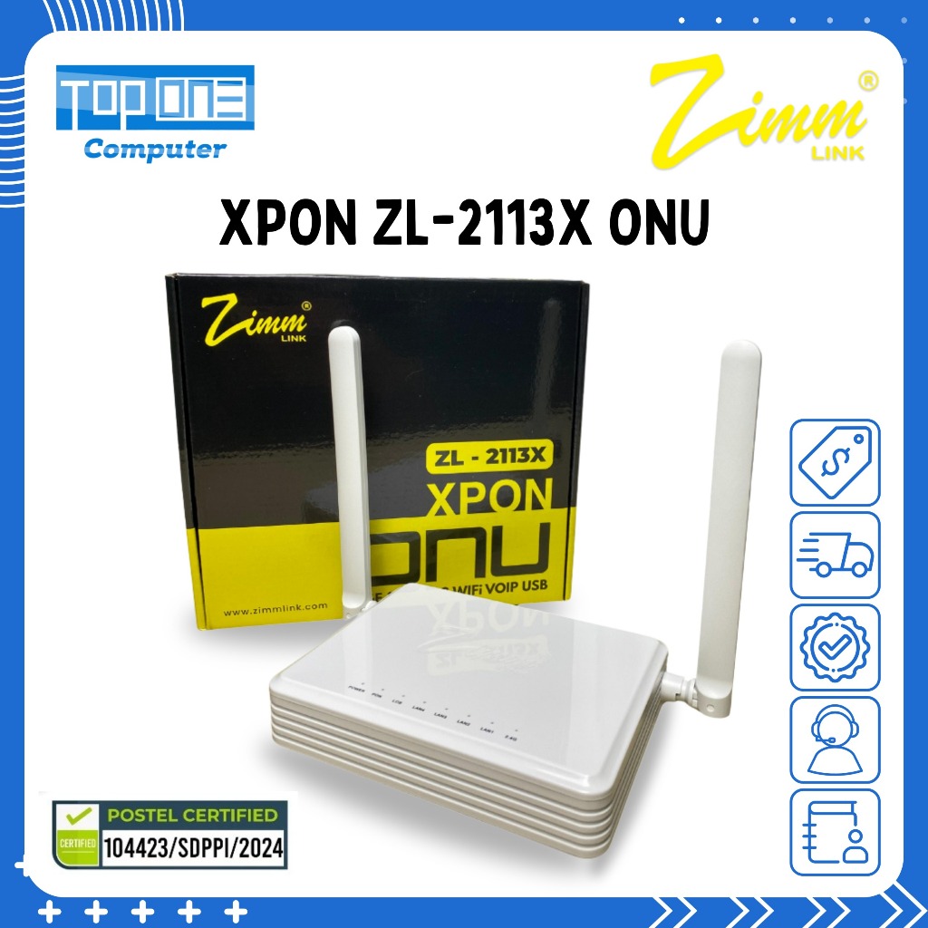 Jual MODEM FO/MODEM RUMAHAN/ROUTER FO ZIMMLINK XPON ONU ZL-2113X ...