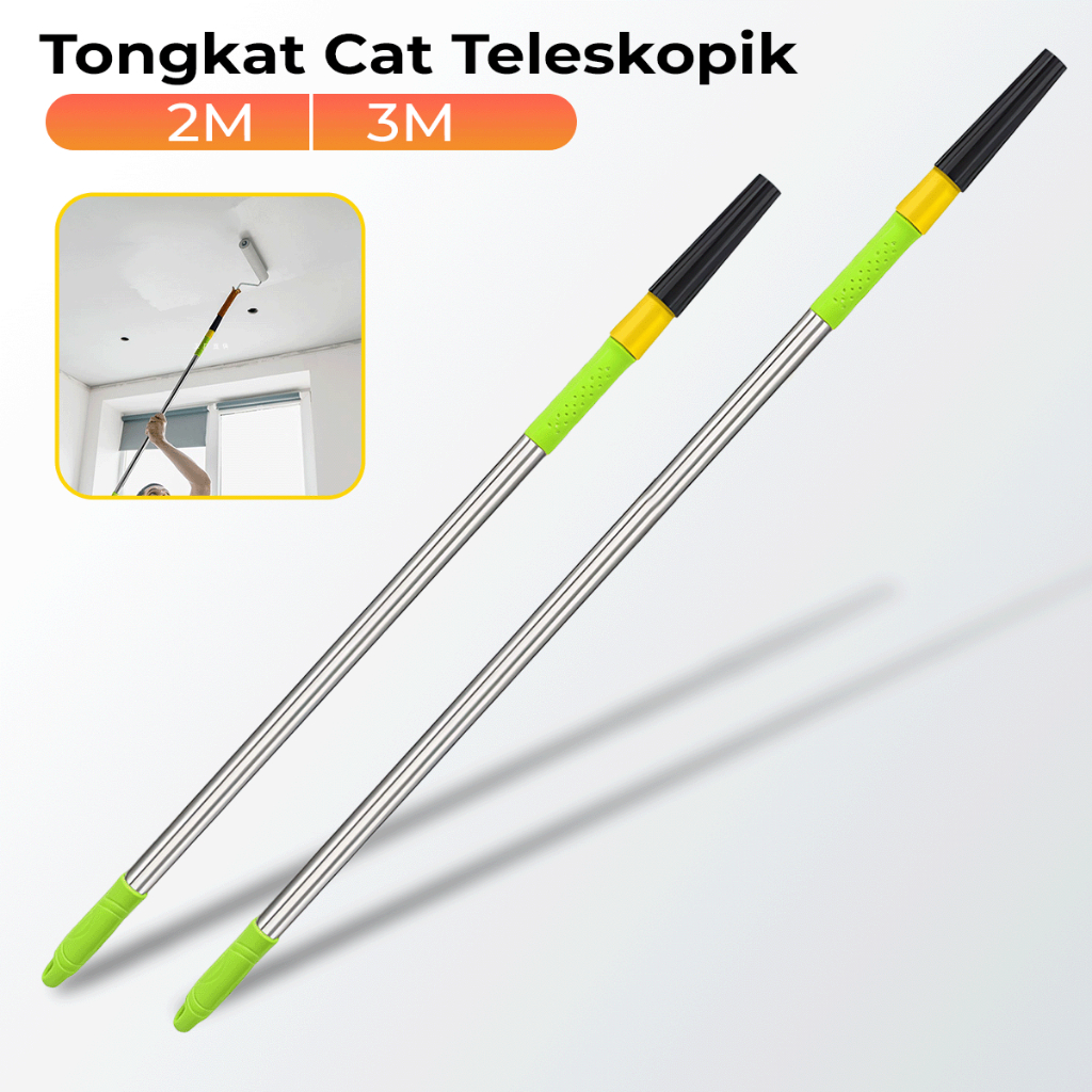 Jual Tongkat Cat 2 Meter 3 Meter Tongkat Kuas Roll Cat Extension Pole Steel Telescopic - 6829 ...
