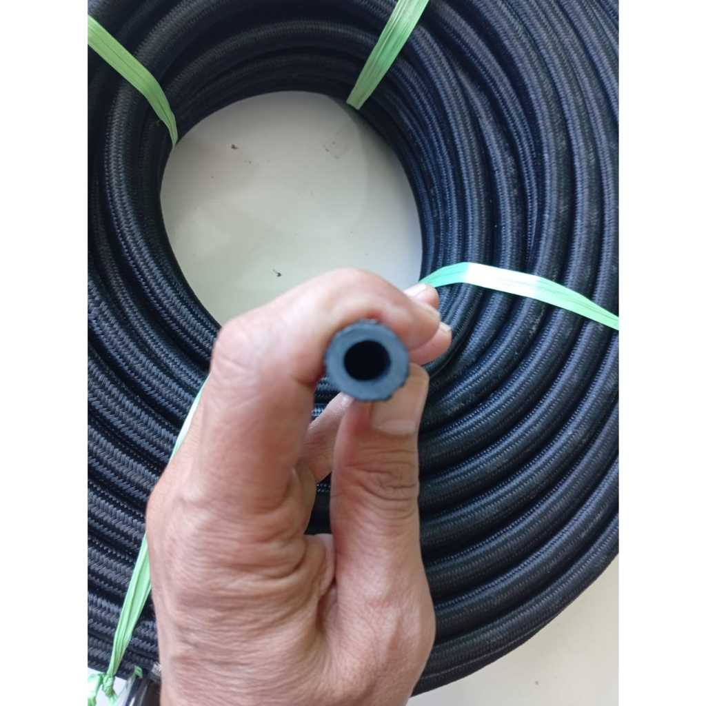 Jual Selang bensin/solar hitam rajut luar ukuran lubang dalam 8mm ...