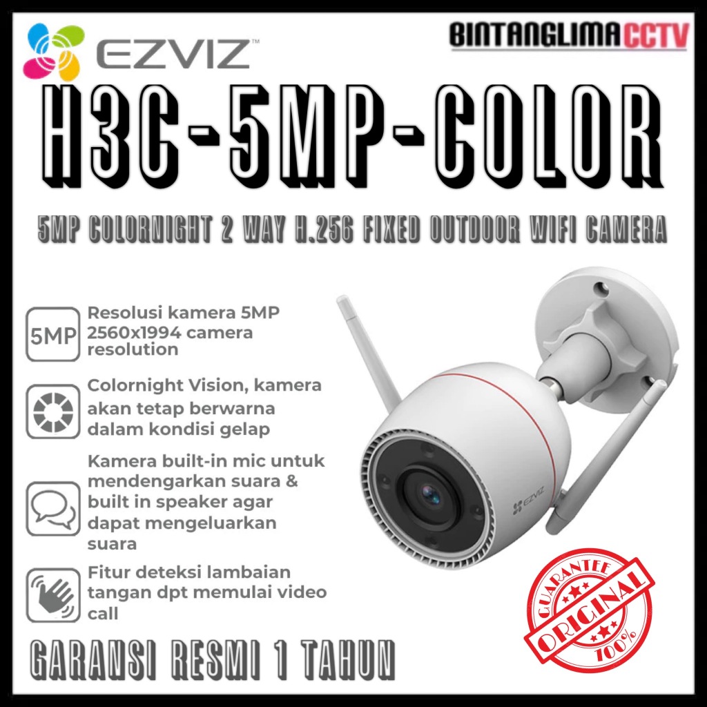 Jual EZVIZ H3C Smart 2MP, 4MP ,5MP Home Wi-Fi IP Camera Outdoor | Shopee Indonesia