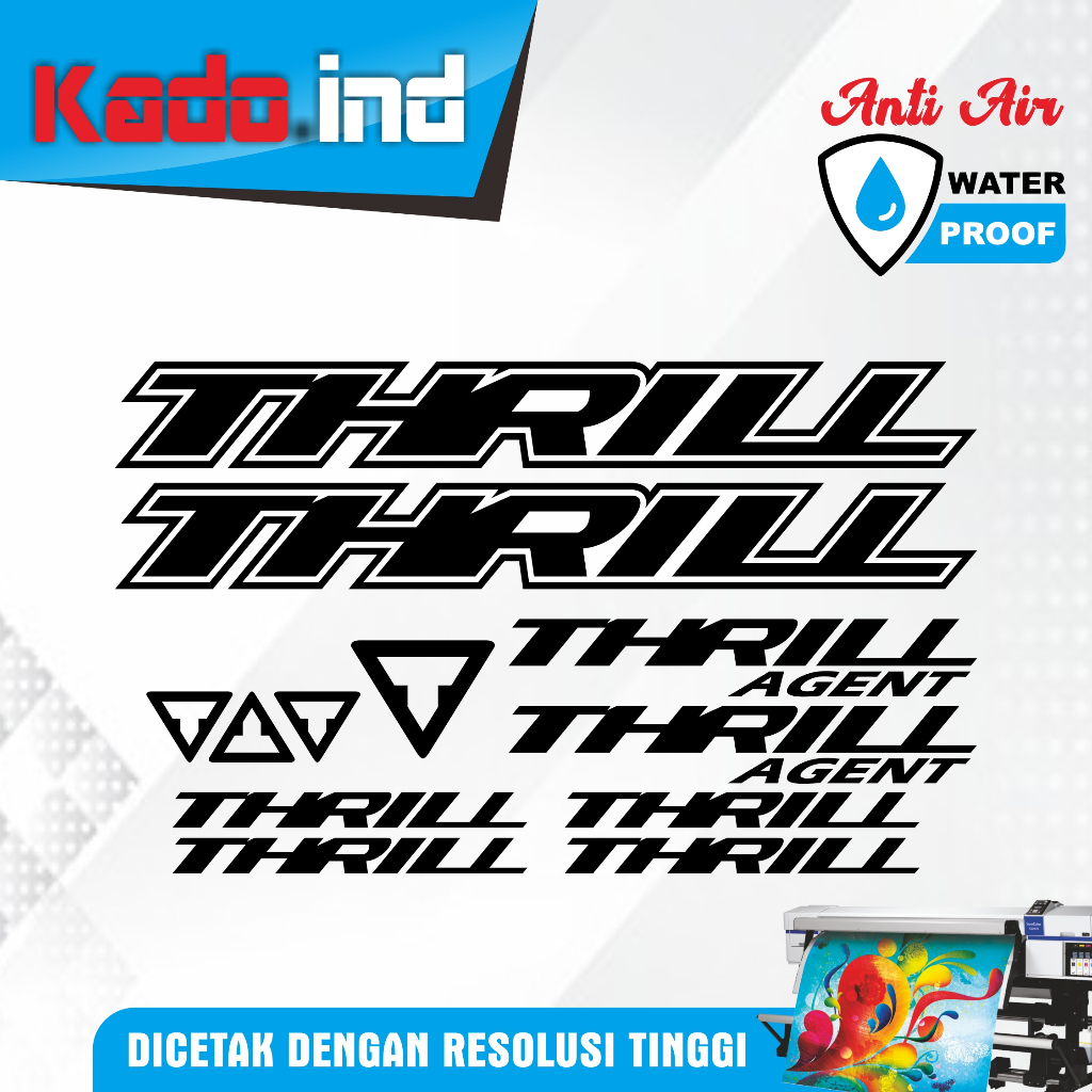 Jual Decal Stiker Cutting Sepeda THRILL, Sticker Bike MTB Balap ...