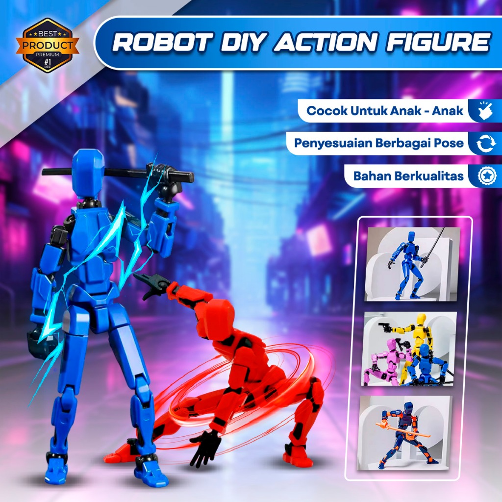 Jual DIY Action Figure Mainan Robot 3D Rakit Berbagai Pose – Mainan ...