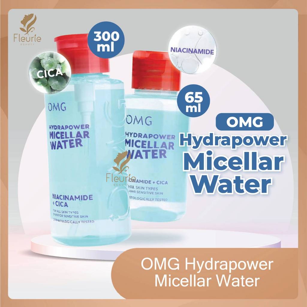 Jual OMG Hydrapower Micellar Water Niacinamide + Cica 65ml 300ml ...