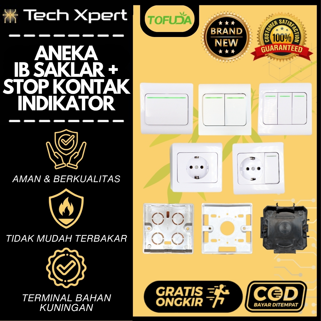 Jual INBOW IB DOOS/DUS/MANGKOK/SAKLAR ENGKEL SERI TRIPLE STOP KONTAK ...