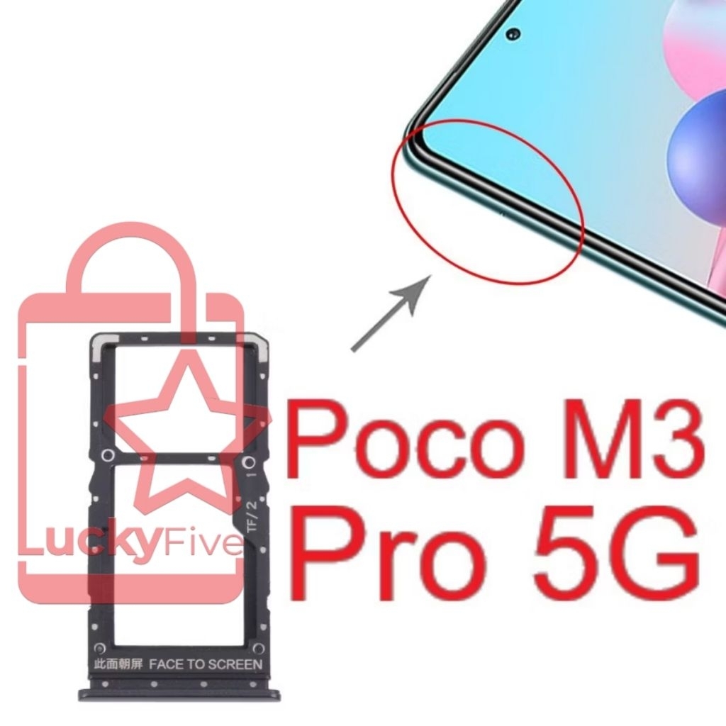 Jual Simtray Poco M3 Pro 5G Simlock Redmi Note 10 5G Tempat Sim Holder ...