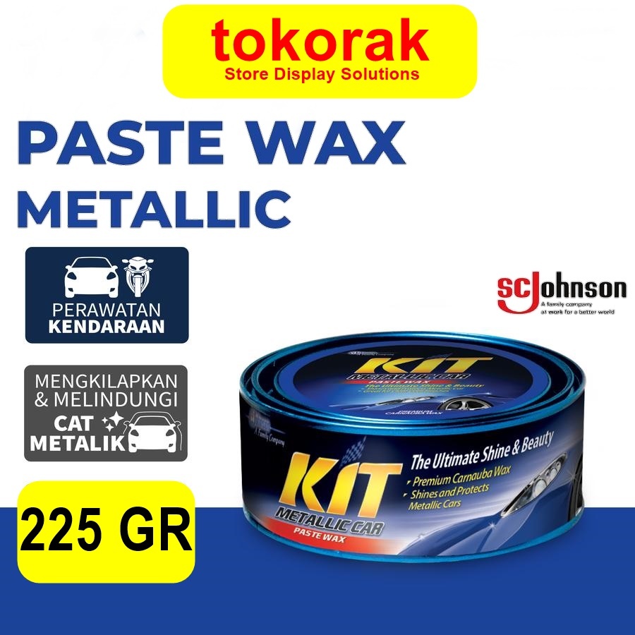 Jual KIT PASTE WAX METALLIC CAR 225 GR KALENG BIRU 225GR POLES KOMPON ...