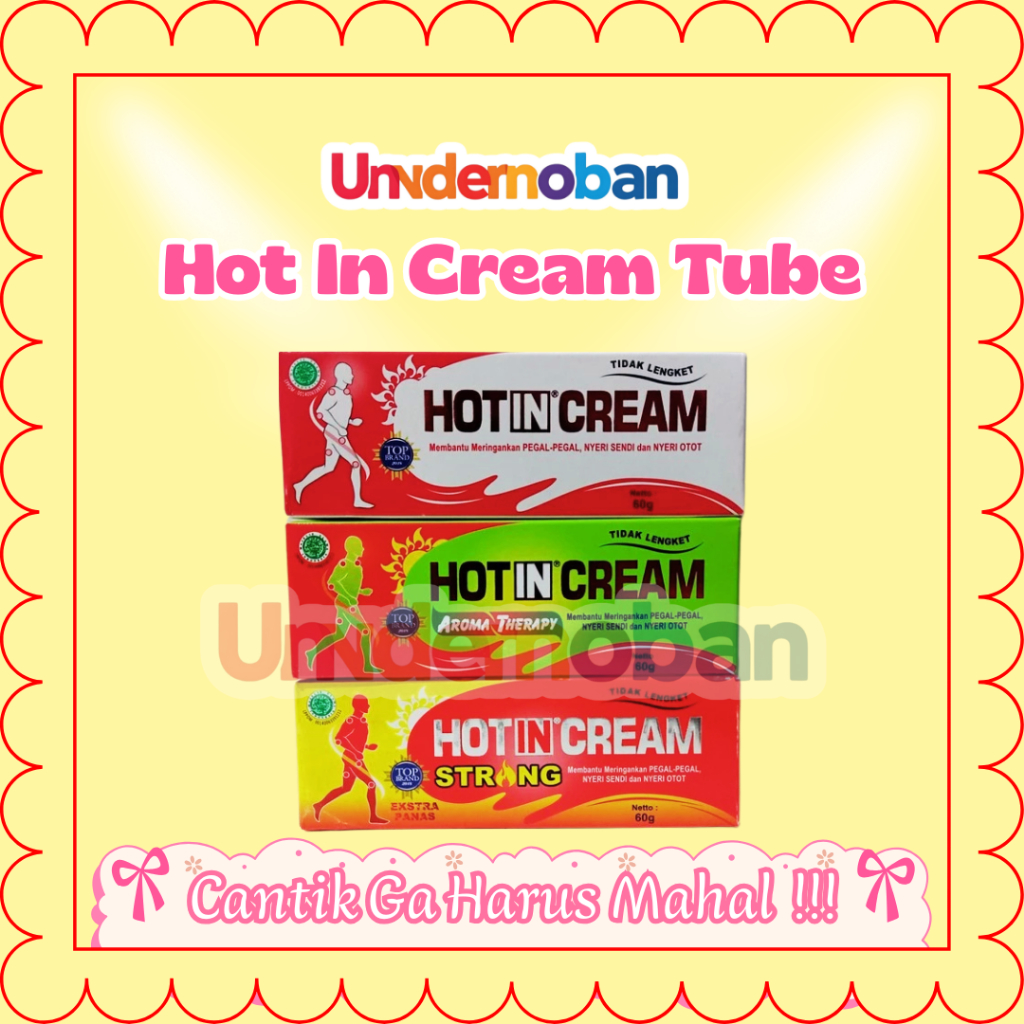 Jual UNDERNOBAN Hot In Cream Tube isi 60 gr putih / hijau / merah ...