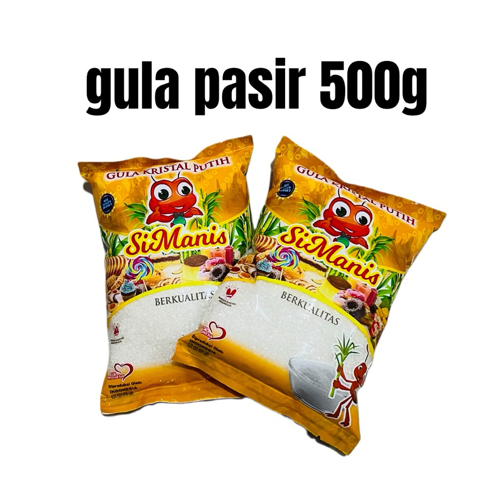 Jual gula pasir 500 gram gula simanis 1/2kg gula premium pilihan ...