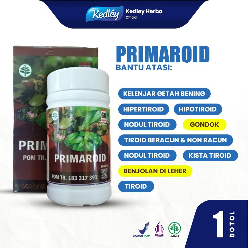 Jual PRIMAROID Obat Benjolan di Leher Tiroid Hipertiroid | Shopee Indonesia