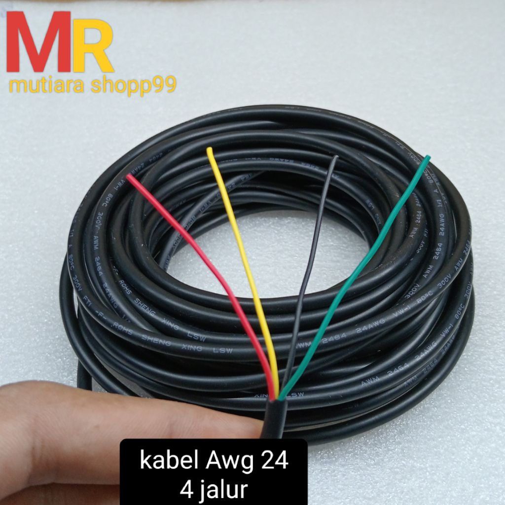 Jual Kabel AWG 24 4 jalur 5 meter + selongsong ( AWG 24 isi 4 Jalur) | Shopee Indonesia