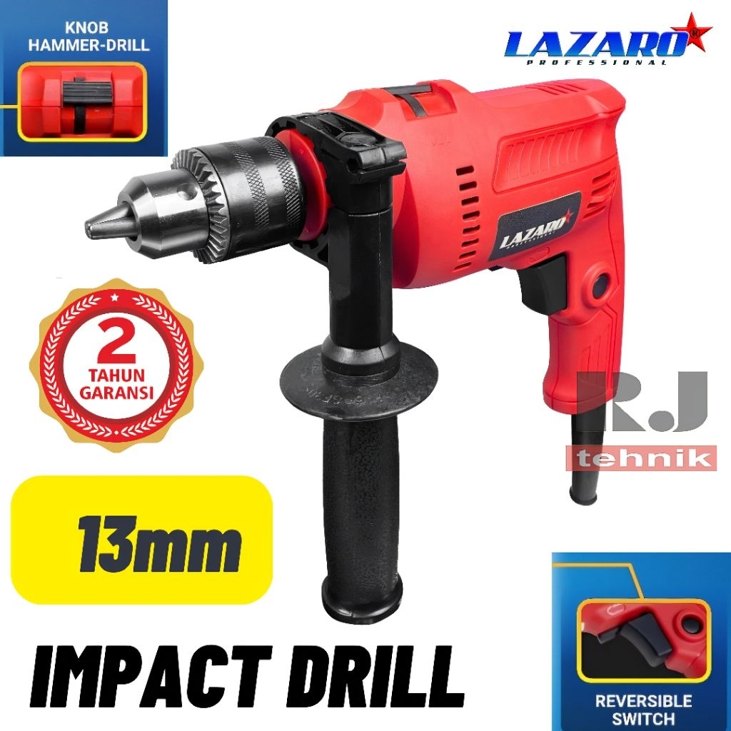Jual Lazaro L80 Mesin Bor Beton Besi Kayu 16mm Impact Hammer Drill 13mm Garansi SNI | Shopee ...