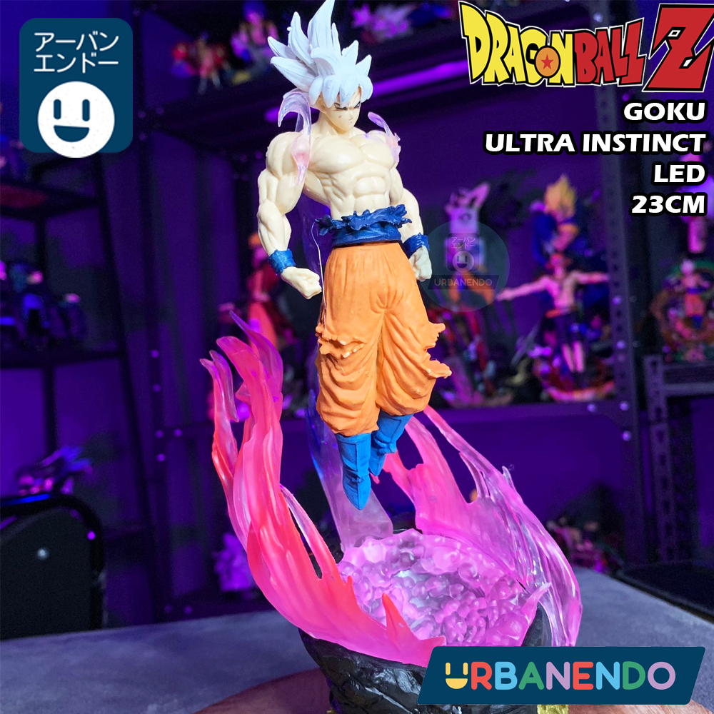 Jual Action Figure Goku Ultra Instinct LED 23cm Pajangan Anime Lampu ...