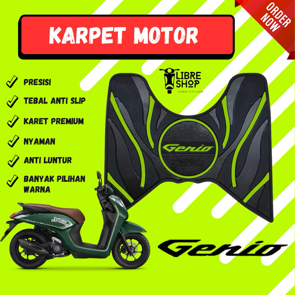 Jual Karpet Motor Genio 110 Cbs Iss Bahan Tebal Presisi Tidak Luntur ...