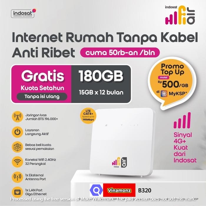 Jual Modem Router 4G MiFi Huawei B320 Hifi Air Indosat Modem WiFi ...
