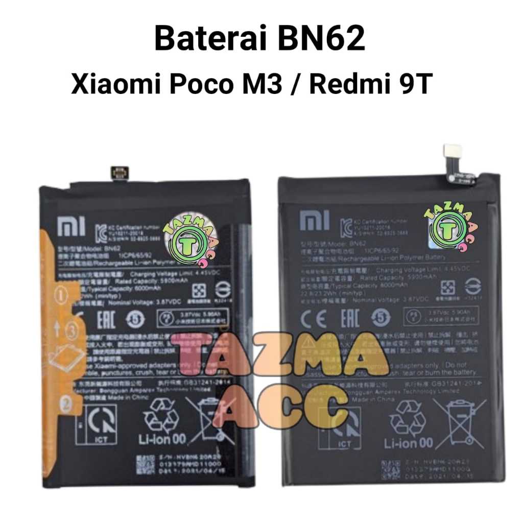 Jual BATERAI BATRE XIAOMI REDMI POCO M3 BN62 BATRAI BATREI BATTERY BN62 ...