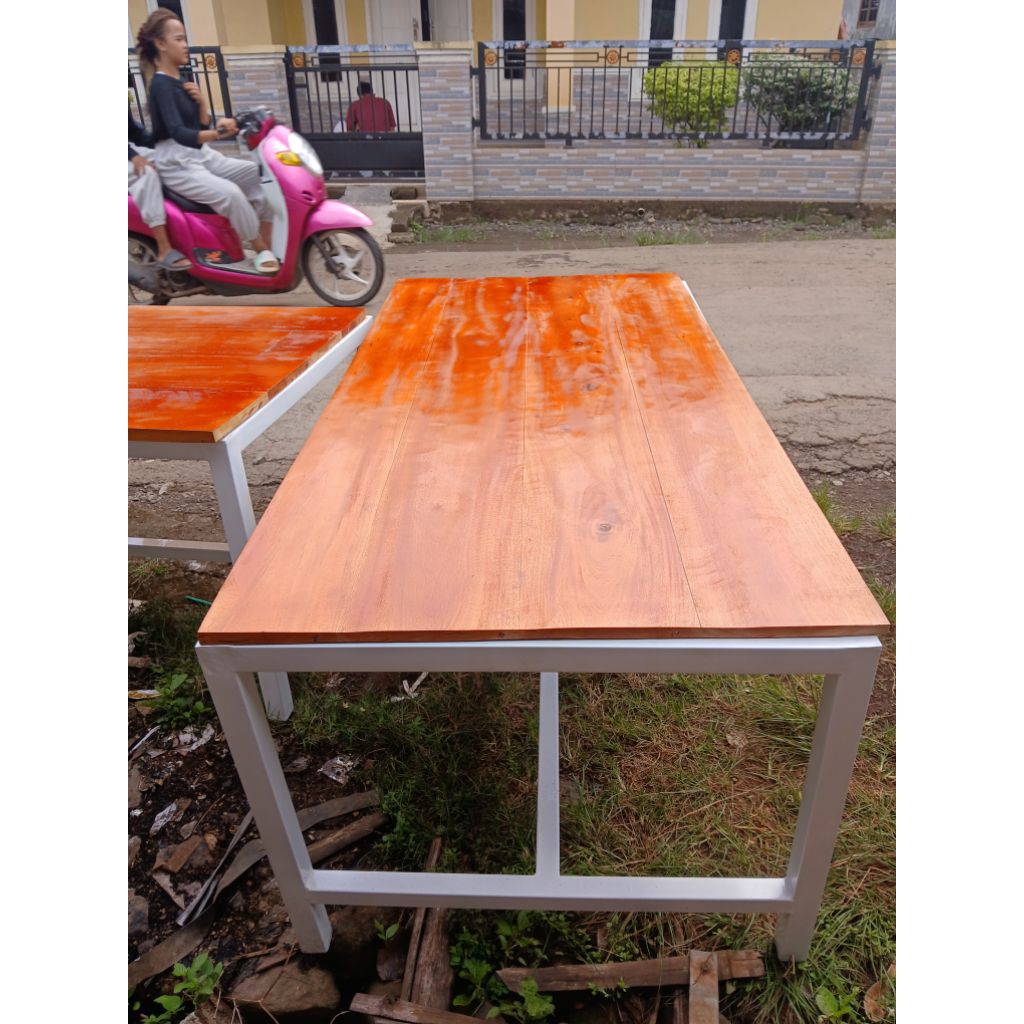 Jual TOP MEJA KAYU MAHONI lebar 50 cm vernish halus tebal 2 cm | Shopee ...