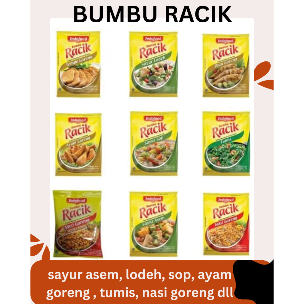 Jual INDOFOOD BUMBU dapur RACIK 20 gr BUBUK ALL VARIAN lodeh sop asem ...