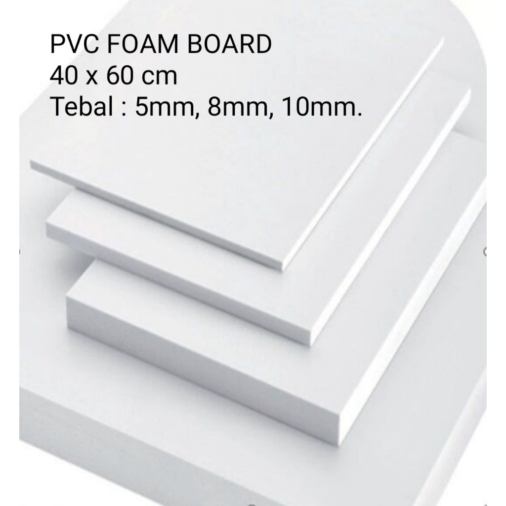 Jual PVC Lembaran 40x60 cm tebal 5mm/8mm/10mm / PVC Foam Board 40x60 ...