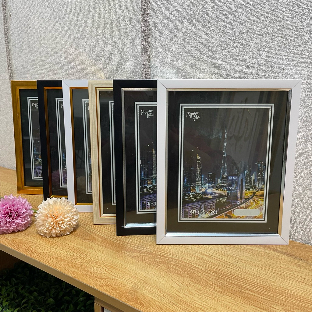 Jual Bingkai Foto 6R / A5 (15x20cm) PAKAI KACA Minimalis GROSIR | Frame ...