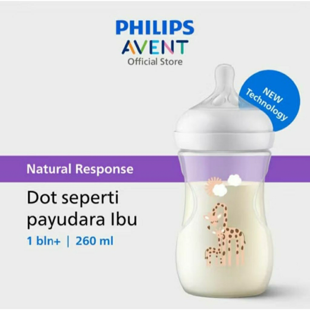 Jual Botol Philips Avent Natural Response 260ml Koala Jerapah 260ml ...