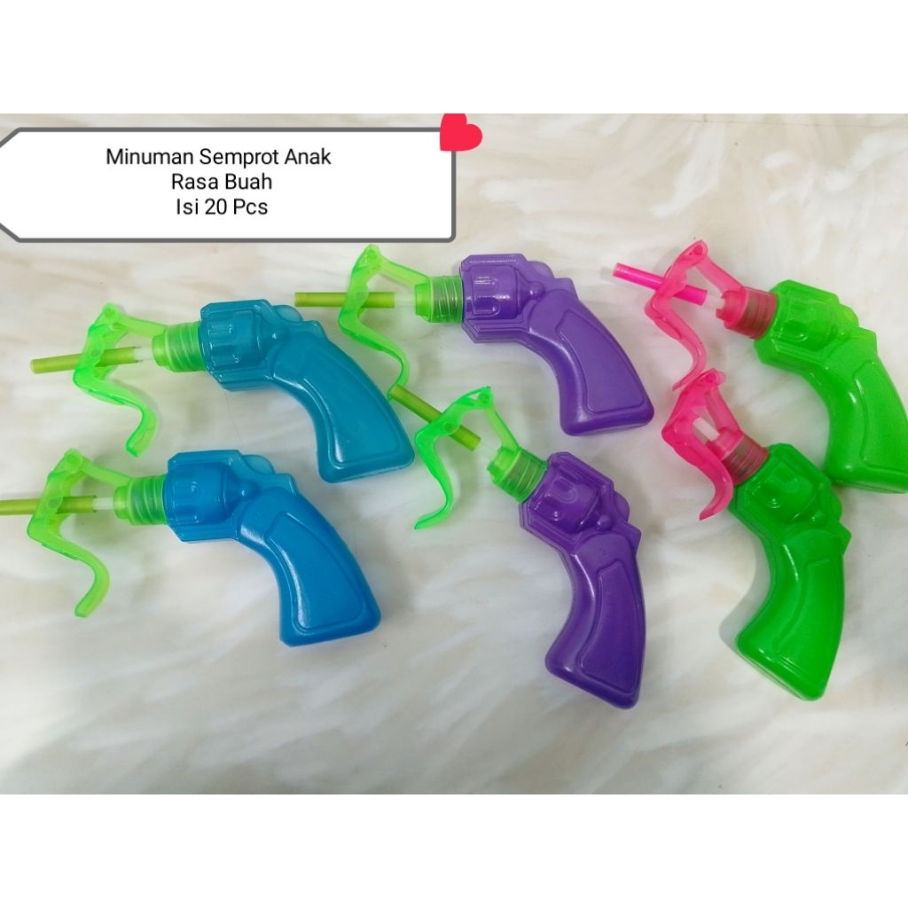Jual Minuman Virall Sirup Spray Pistol rasa buahan Isi 20 Pcs @1 Pack ...