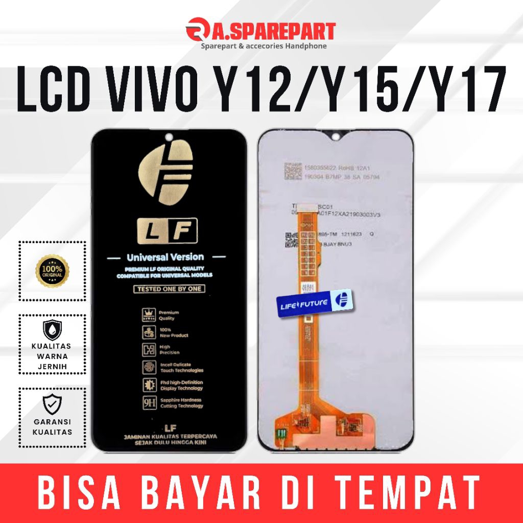 Jual Lcd Vivo Y12 /Y17/Y15/Y3/Y11 Original fullset touchscreen life ...