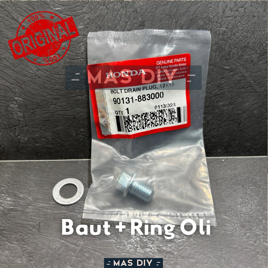 Jual Baut Pembuangan Tap Oli Bolt Drain Plug & Ring Aluminium Vario 150 ...