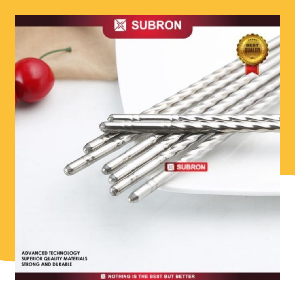 Jual Sumpit Mie Stainless Steel 5 Pasang (10 Pcs) Subron | Shopee Indonesia