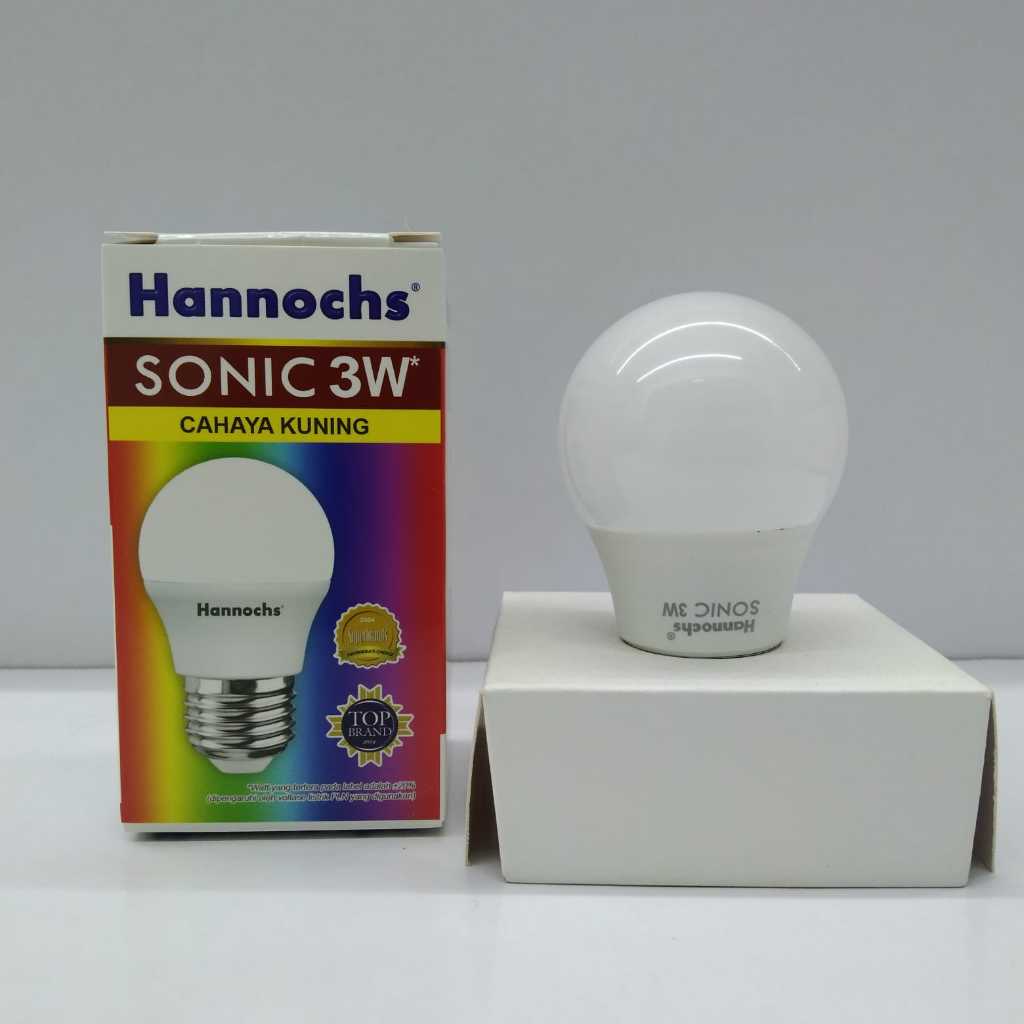 Jual Hannochs Sonic Bohlam Bola Lampu LED 3 Watt Cahaya Kuning Warm ...