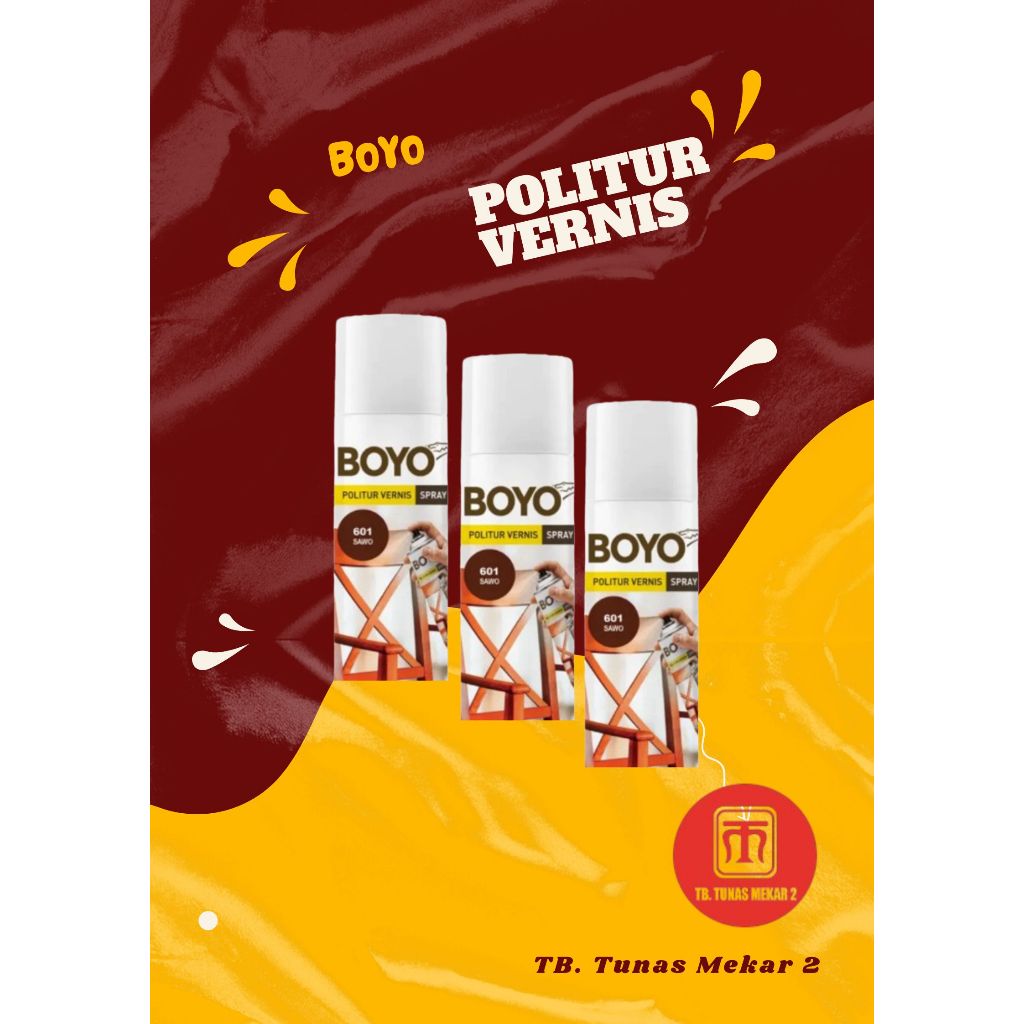 Jual Cat semprot politur Boyo politur spray 400 cc pylox kayu politur ...
