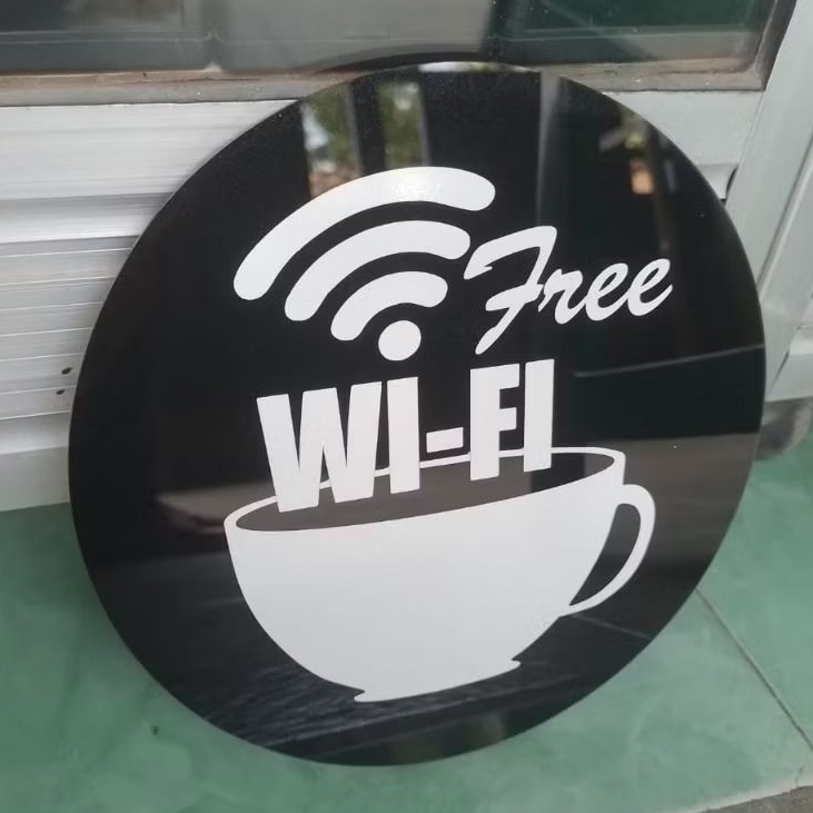 Jual Akrilik Sign Tanda Free Wifi Cafe Rumah Warung Kopi | Shopee Indonesia