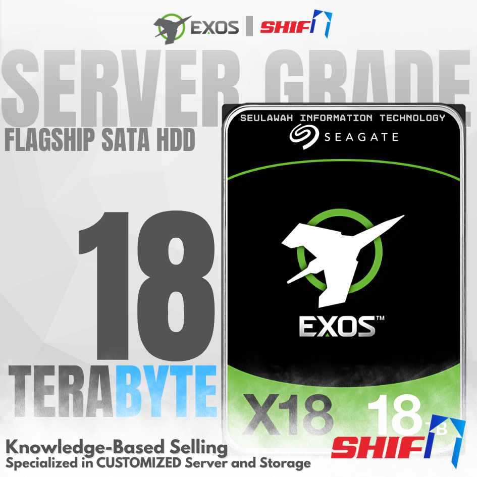 Jual SHiFT | 18TB Seagate Exos | SATA Server Grade HDD | Garansi Resmi ...
