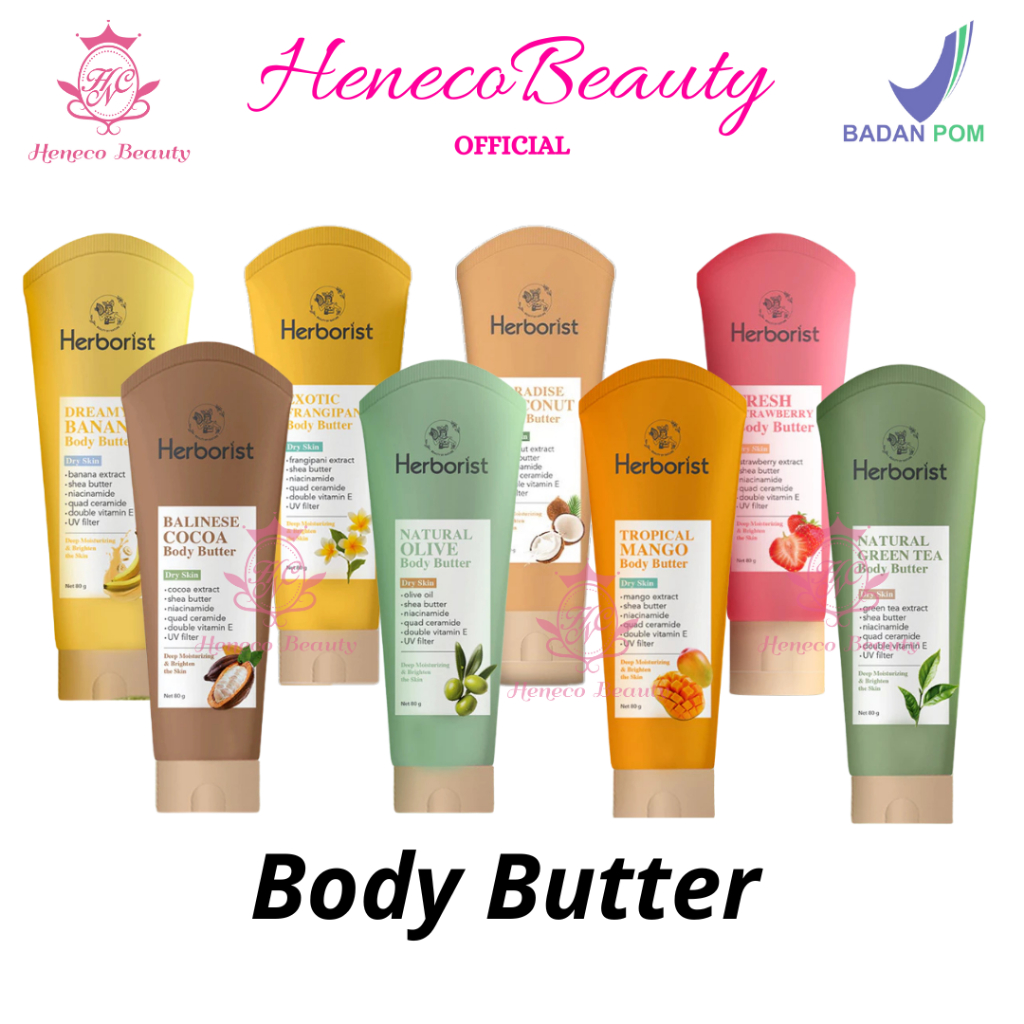 Jual HERBORIST Body Butter 80gr Tube -Lotion Tubuh /HenecoBeauty ...