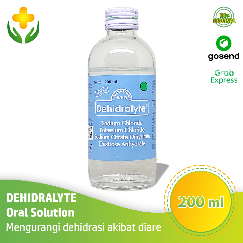 Jual Dehidralyte Oral Solution 200 ml - Pengganti Cairan Tubuh Oralit ...