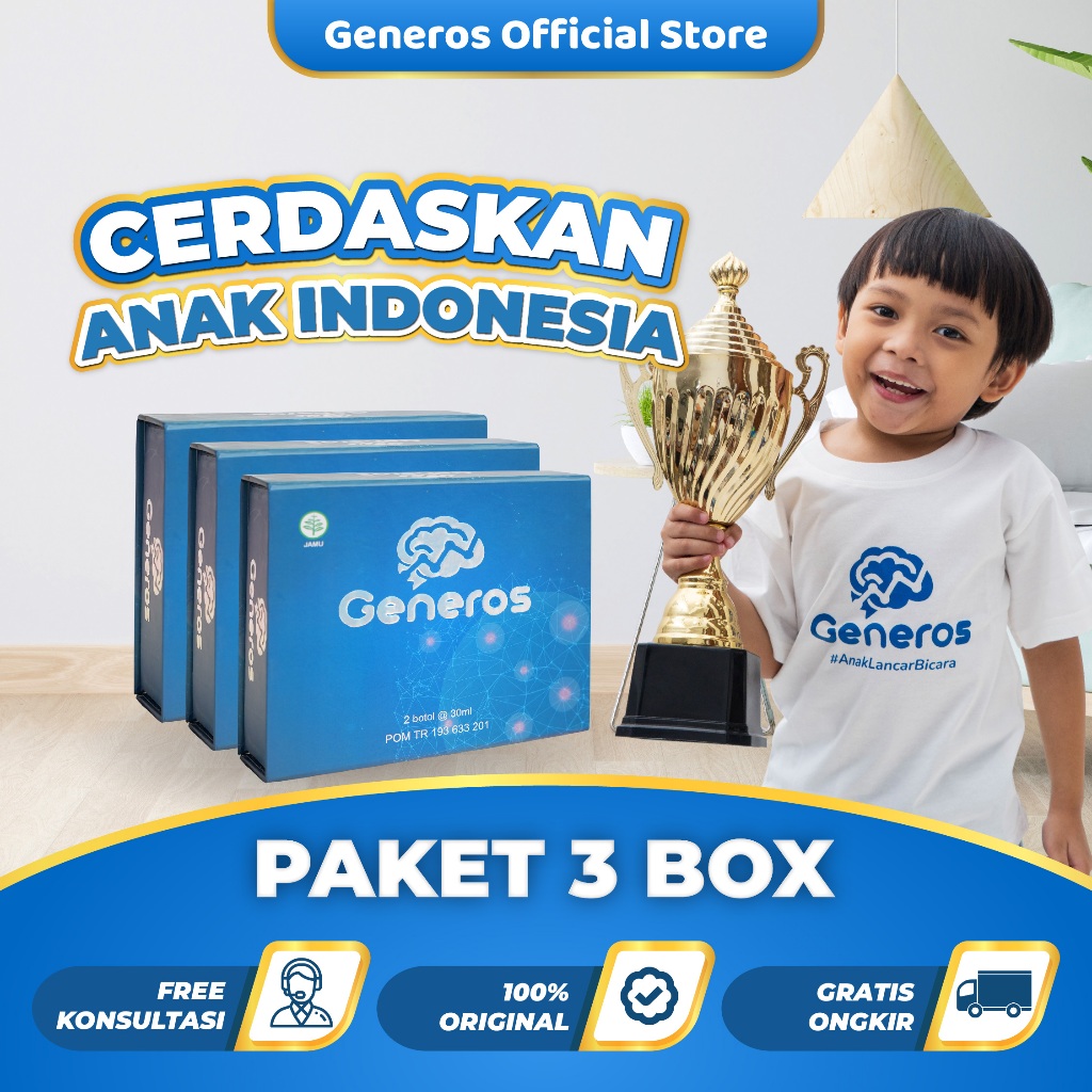 Jual Generos Official Store - Multivitamin Untuk Kecerdaskan Otak Anak ...