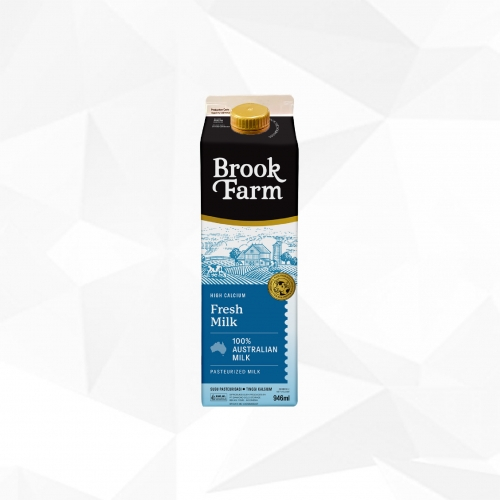 Jual FRESH MILK BROOKFARM AUSTRALIAN MILK PASTEURIZED 946ML / SUSU ...