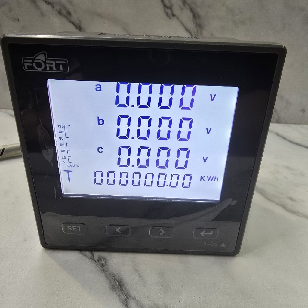 Jual FORT FCN300-3E4Y DIGITAL POWER METER/MULTIMETER 3PHASE LCD V ,A, HZ ,KW ,KWH, KVAR, KVA ...