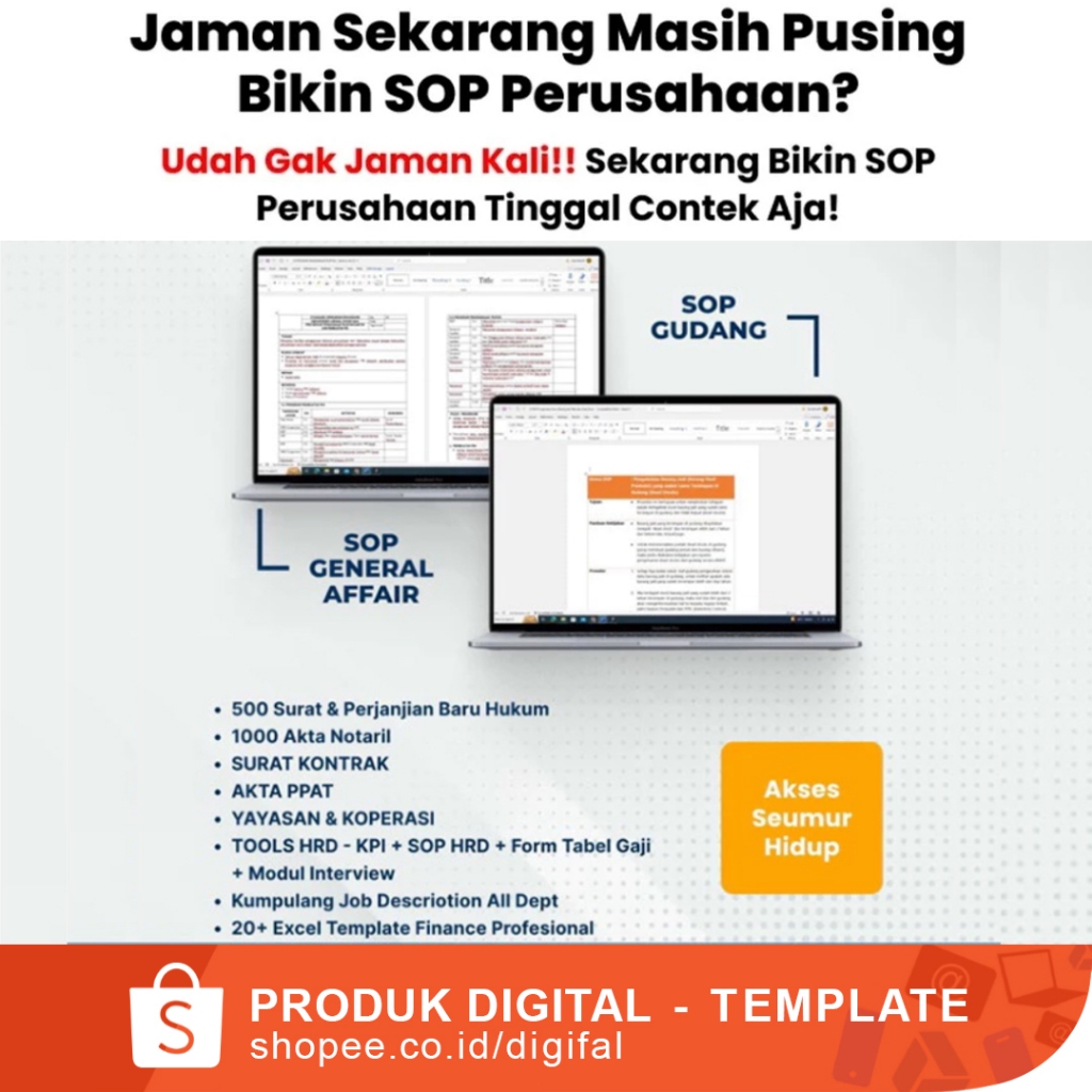 Jual Template Sop Perusahaan Bisnis Terlengkap Tingkatkan