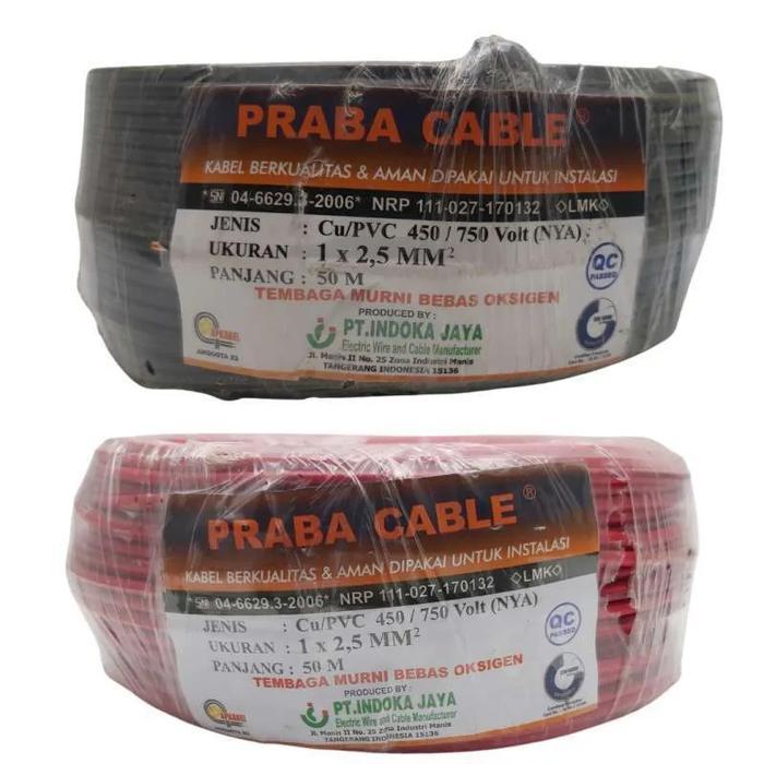 Jual Kabel Listrik NYA 1 x 2,5 mm Praba Tunggal Roll 50M | Shopee Indonesia