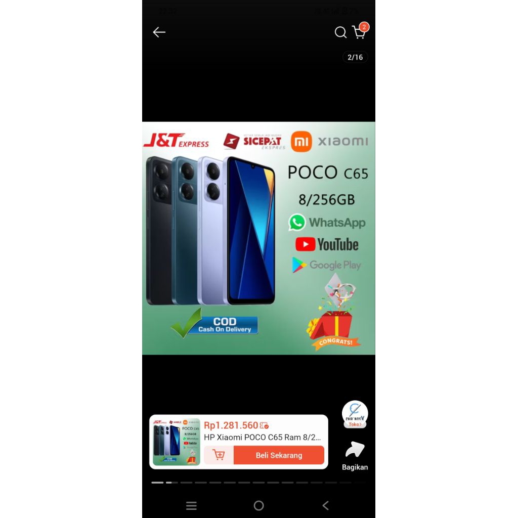 Jual Poco C65 8/256 Terlengkap & Harga Terbaru Juni 2026 | Shopee Indonesia