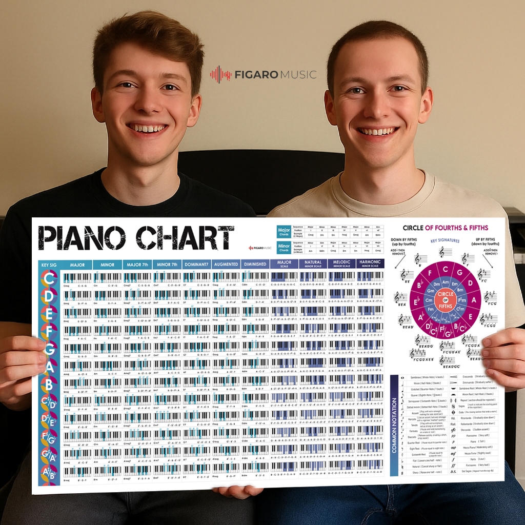 Jual Poster Piano Chord Scale Chart Poster of Essential Chords | Scales ...
