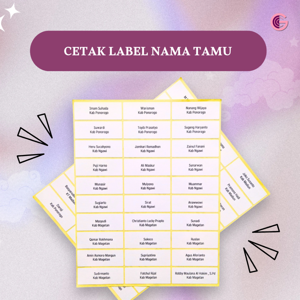 Jual Stiker Label Nama Tamu Undangan Jual Eceran | Shopee Indonesia