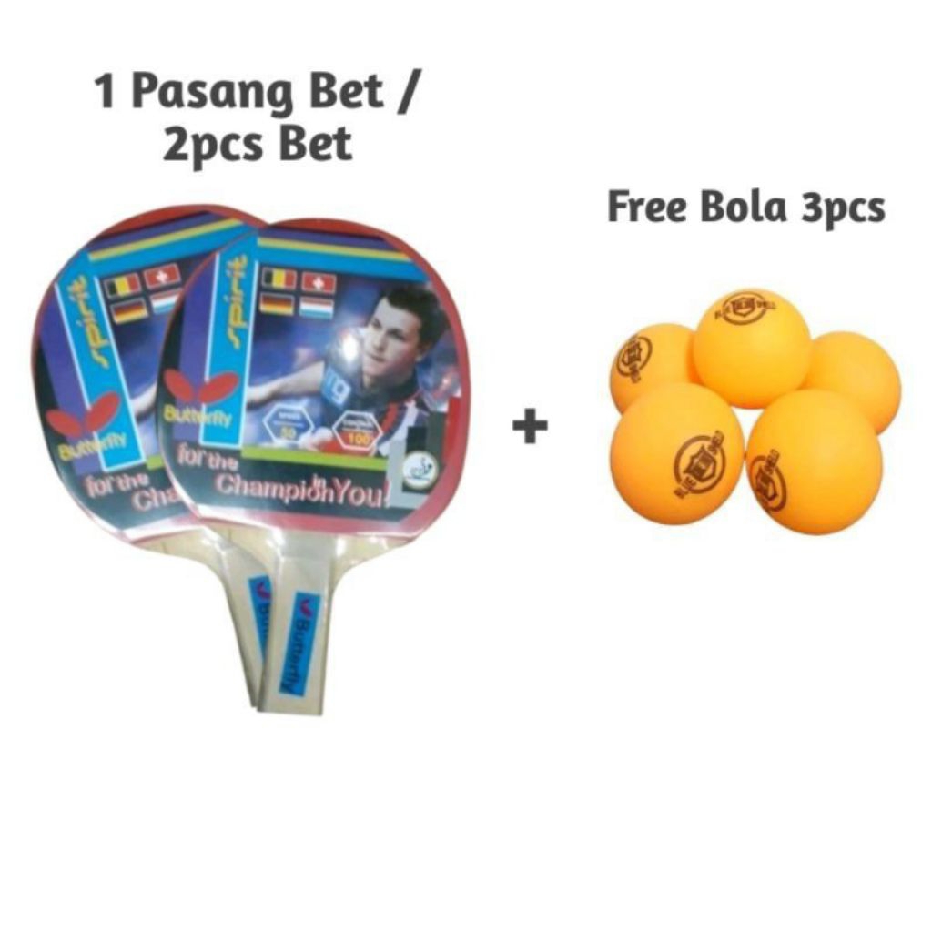 Jual PAKET 2 BET TENIS MEJA FREE 3 BOLA TENIS MEJA, | Shopee Indonesia
