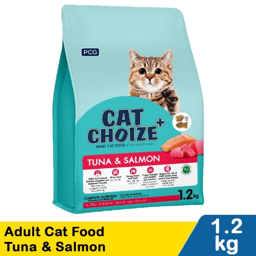 Jual Cat Choize Plus Adult Cat Food Tuna & Salmon 1.2kg | Shopee Indonesia